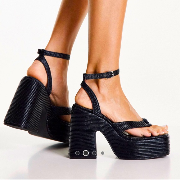 Topshop | Shoes | Topshop Platform Sandals Black | Poshmark